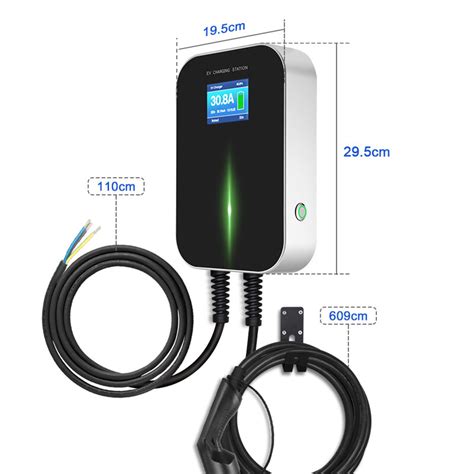 전기 자동차 충전기 Evse 벽 상자 유형 2 Iec62196 2 플러그 6m 케이블 제어 신에너지 차량 부품 및 액세서리