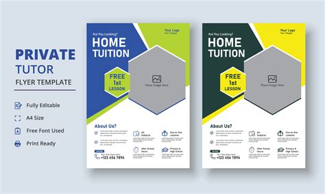 Private Tutor Flyer Template Graphic By Gentle Graphix · Creative Fabrica