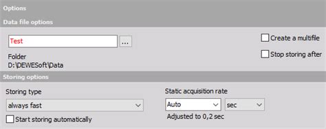 recording acquired data measure dewesoft x manual en