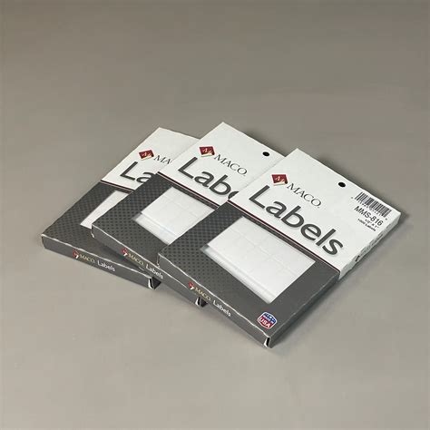 Maco 1 2 X 1 White Rectangular Multi Purpose Labels 1000 Per Box