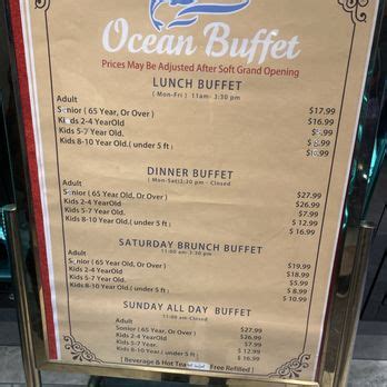 Ocean Buffet Updated January 2026 85 Photos And 76 Reviews 5598