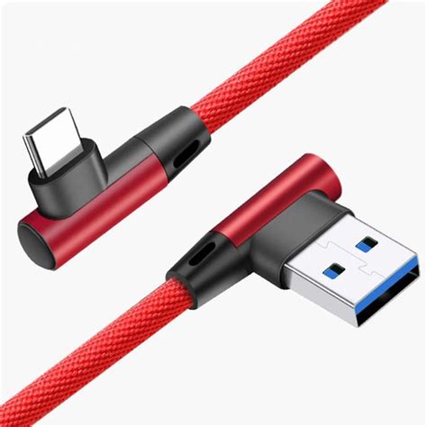 Кабель Usb Usb Type C угловой зарядный 1 M Usb To Usb C Type C L Г образный разъем 90