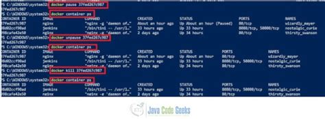 Docker Command Line Example Java Code Geeks