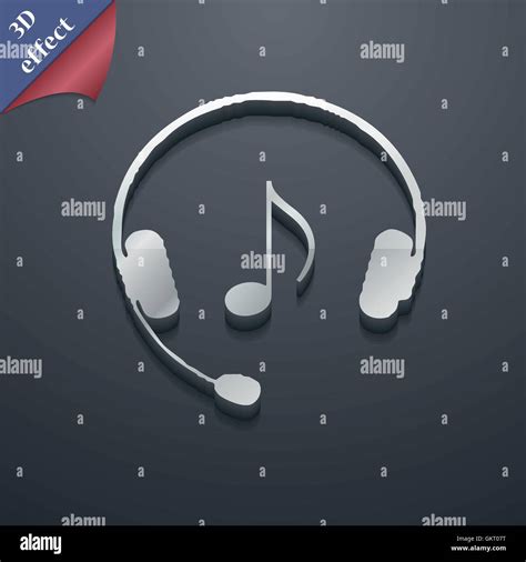 Headsets Icon Symbol 3d Style Trendy Modern Design With Space For Your Text Vector Stock