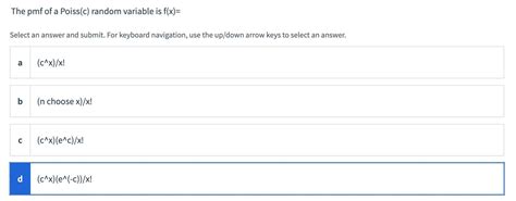 Solved The Pmf Of A Poissc Random Variable Is Fx Select