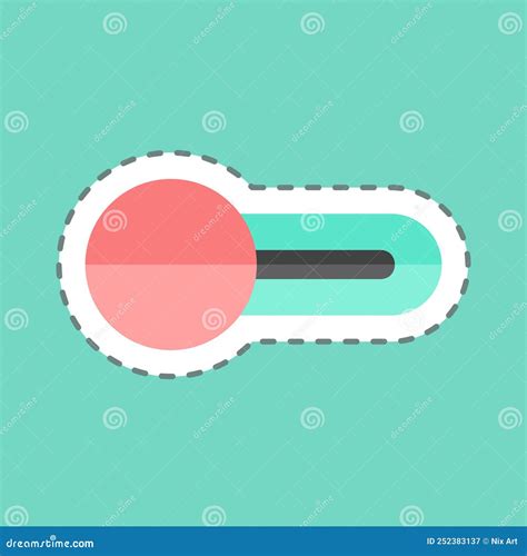 Sticker Line Cut Switch Off Suitable For Web Interface Symbol Simple Design Editable Design