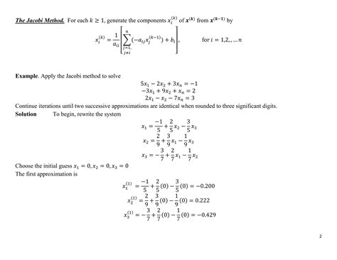 The Jacobi And Gauss Seidel Iterative Methodspdf