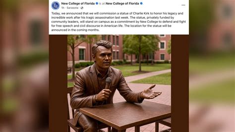 New College Of Florida To Build Statue Of Charlie Kirk