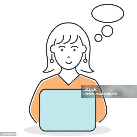 컴퓨터에서 일하는 소녀의 벡터 일러스트레이션입니다 개념에 대한 스톡 벡터 아트 및 기타 이미지 개념 개념과 주제 경영자 Istock