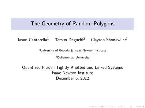 The Geometry Of Random Polygons