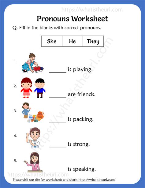 Pronouns Worksheets For Grade 2 Your Home Teacher