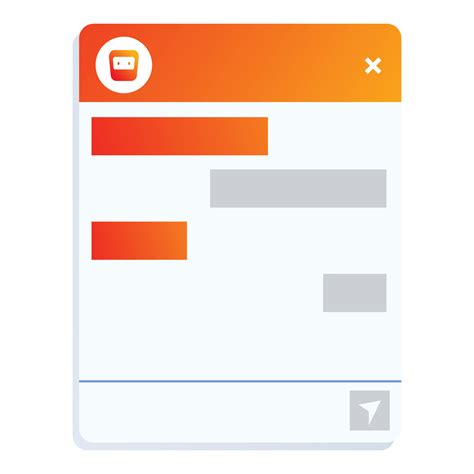 Blank Ui Mobile App Screen Showing Messaging Interface With Orange