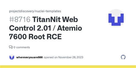 Titannit Web Control 201 Atemio 7600 Root Rce · Issue 8716