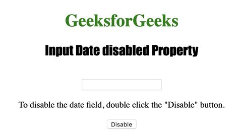 html date d entrée dom désactivée propriété stacklima