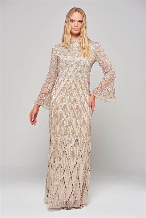 Lillian Ombre Embellished Maxi Dress Frock And Frill