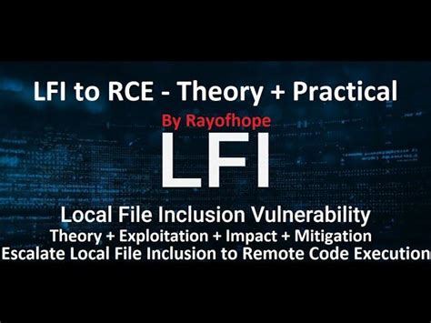Web Penetration Testing Day 55 Lfi To Rce Rayofhope Ethical