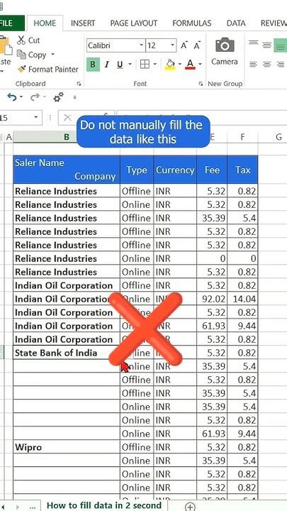 how to fill data in excel tips and tricks for timesaving 💯💫 exceltips