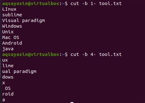 bash shell cut example at david daigle blog
