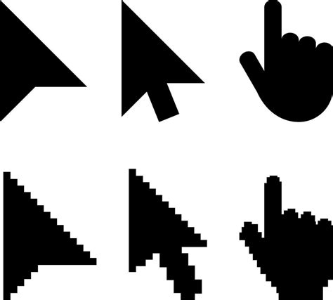 Mouse Click Pointer Icon Set 68027032 Vector Art At Vecteezy