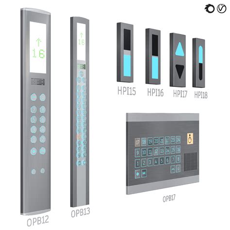 Floor Indicators And Elevator Control Panels Collection 2 3d Model Cgtrader
