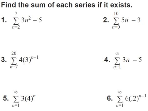 Find Sums Of Infinite Geometric Series