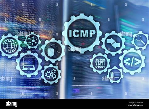 ICMP Internet Control Message Protocol Network Concept Server Room On Background Stock Photo