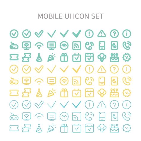 Premium Vector Vector Illustration Of Mobileui Icons