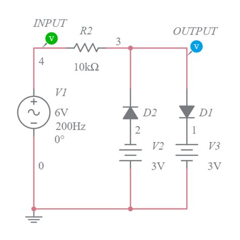 CLIPPER CIRCUIT USING DIODE Multisim Live