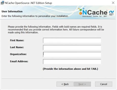 On The User Information Page Enter The Same Details You Specified When Registering As A User On