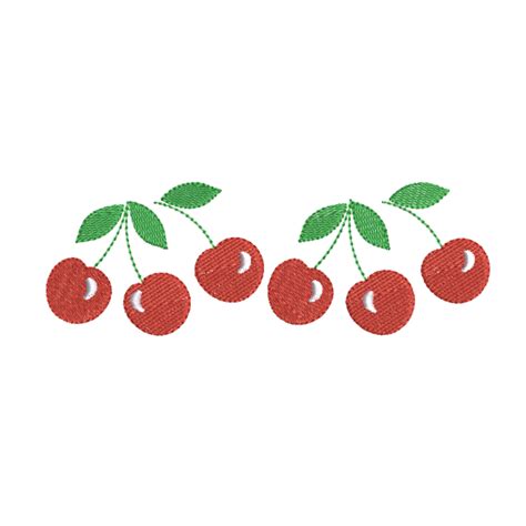 Cherry Border Machine Embroidery Design Stitches And Strokes