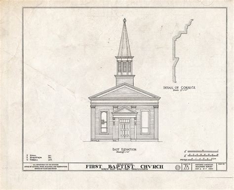 Blueprint Habs Pa25 Nore2 Sheet 2 Of 3 First Baptist Church Ra