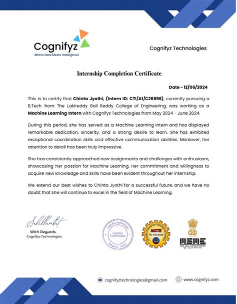 Jyoshna Chinta On Linkedin Cognifyz Cognifyzinternship