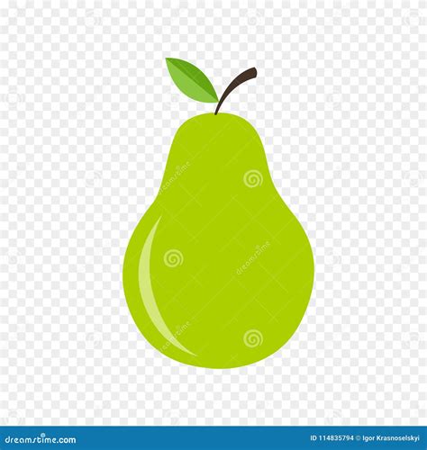 Pear Vector Illustration Icon Isolated Pear Logo Fruit Symbol Web