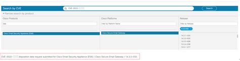 Cisco Vulnerability Repository Cvrツールからのcve脆弱性の調査リクエストについて Cisco