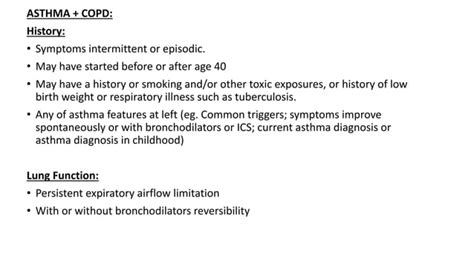 Asthma Copd Overlap Syndrome Pptx