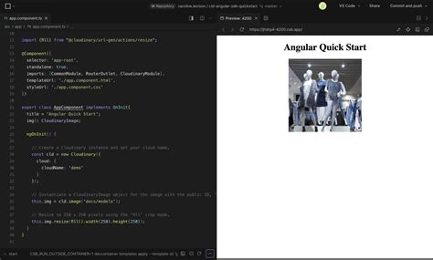 Angular Quick Start Cloudinary