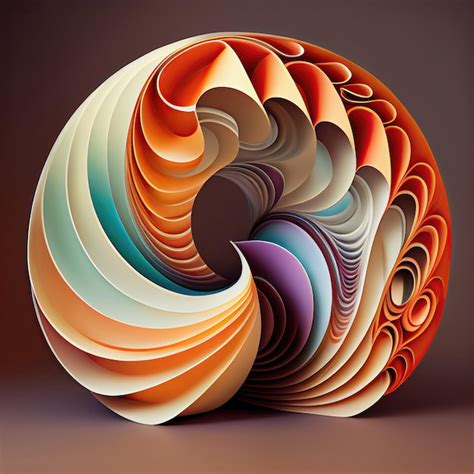 Premium Ai Image Abstract Art Of 3d Curved Lines Background Forming Surreal Shape Made With