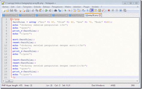 Pengertian Array Dan Contoh Program Array
