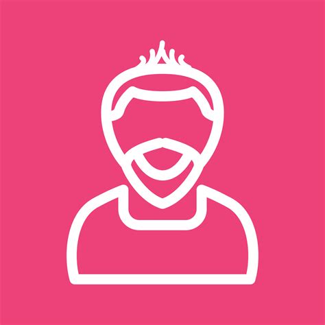 Man In Punk Hairstyle Line Color Background Icon 16720259 Vector Art At