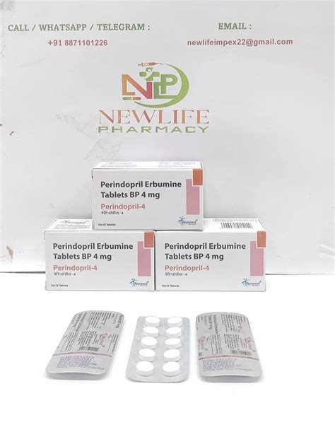 Perindopril 4 Perindopril Erbumine Tablets 4 Mg At Rs 125strip In Nagpur