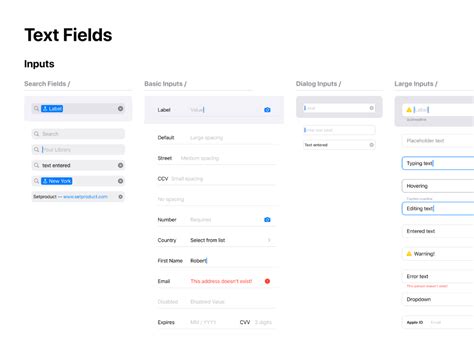 Figma Ios Design Library Text Fields Ui Design Ios Design Ios App
