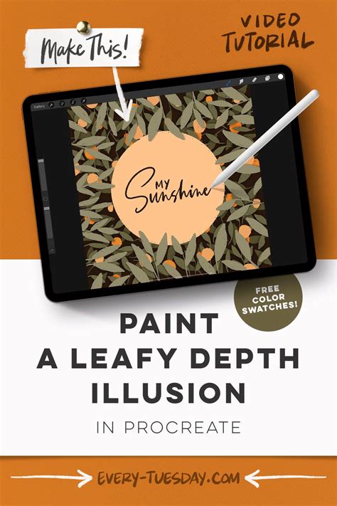 leafy depth illusion in procreate every tuesday procreate procreate app tutorial procreate