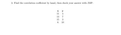 Solved Find The Correlation Coefficient By Hand Then Chegg