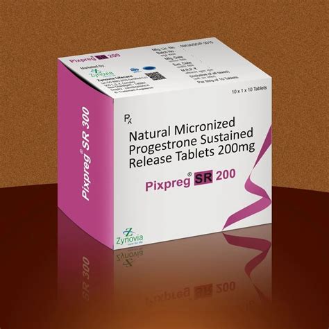 Pixpreg Sr 200 Progestrone Susstained Relese Tablets At ₹ 3900box