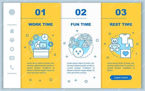 Premium Vector Time Management Onboarding Mobile Web Pages Vector