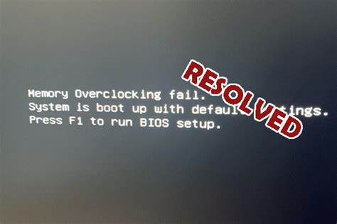 Memory Overclocking Fail Error On Pc Here Are 3 Solutions