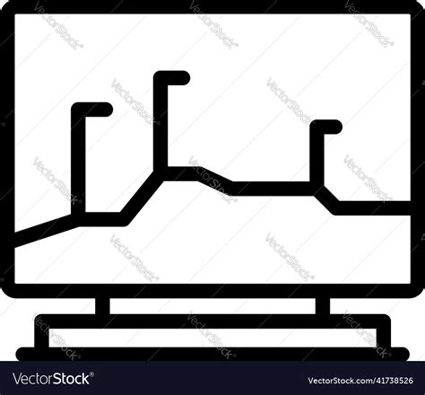 Check Trajectory Icon Outline Path Exam Royalty Free Vector