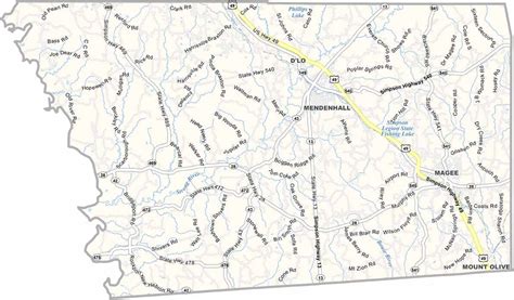 Simpson County Map Mississippi Us County Maps