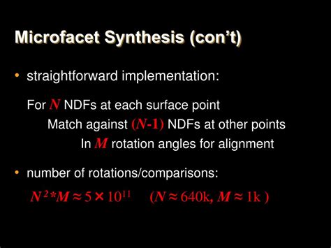 Ppt Modeling Anisotropic Surface Reflectance With Example Based Microfacet Synthesis