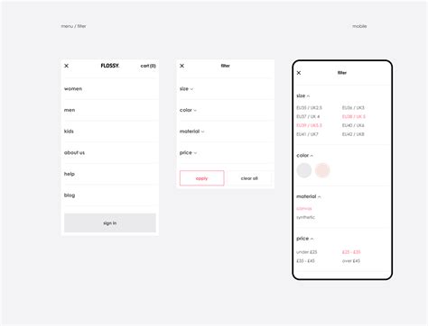 Flossy — online store on Behance